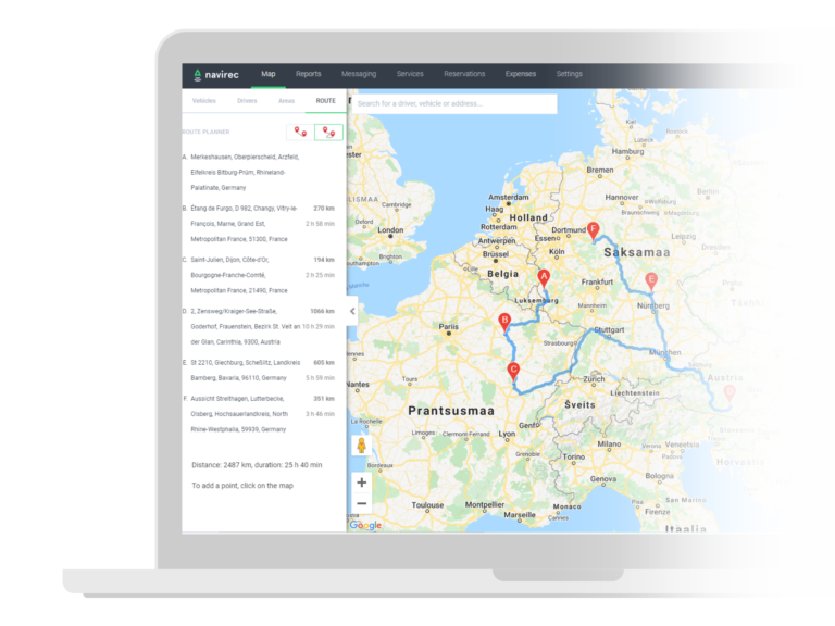 Route planner - Optimal routes in minutes! | Navirec - Fleet management