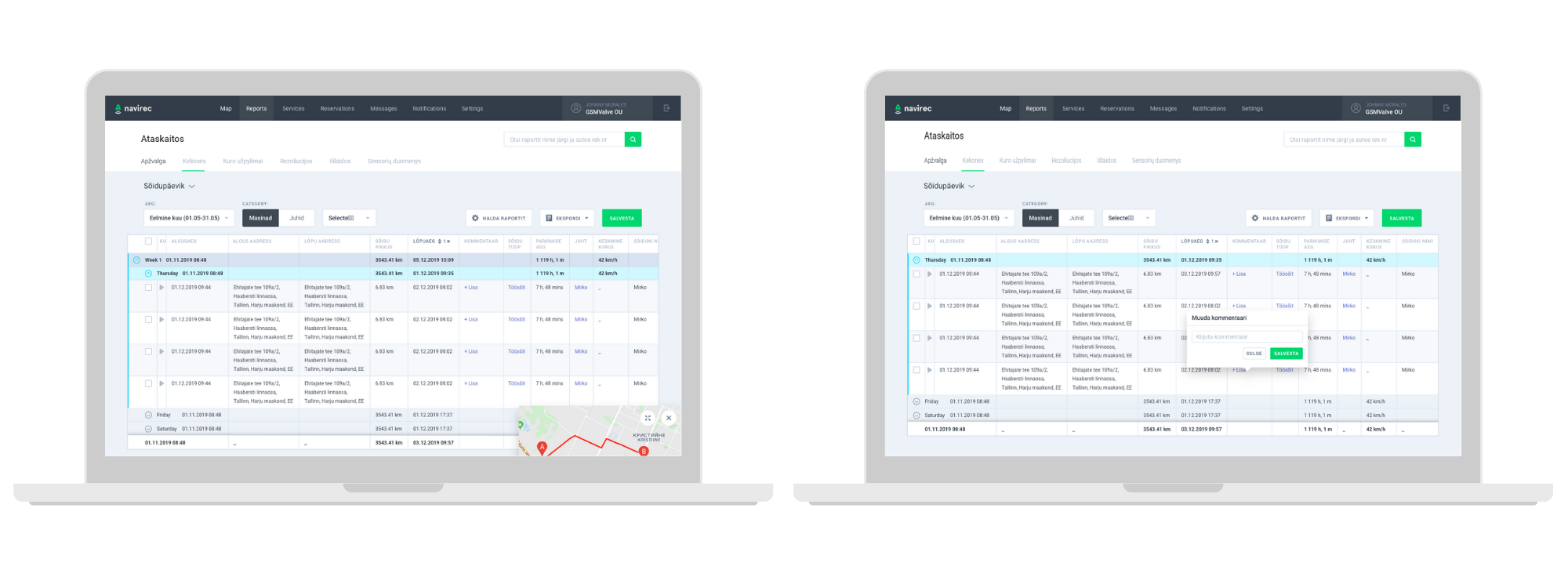 GPS kelionės lapai | Navirec Lietuva